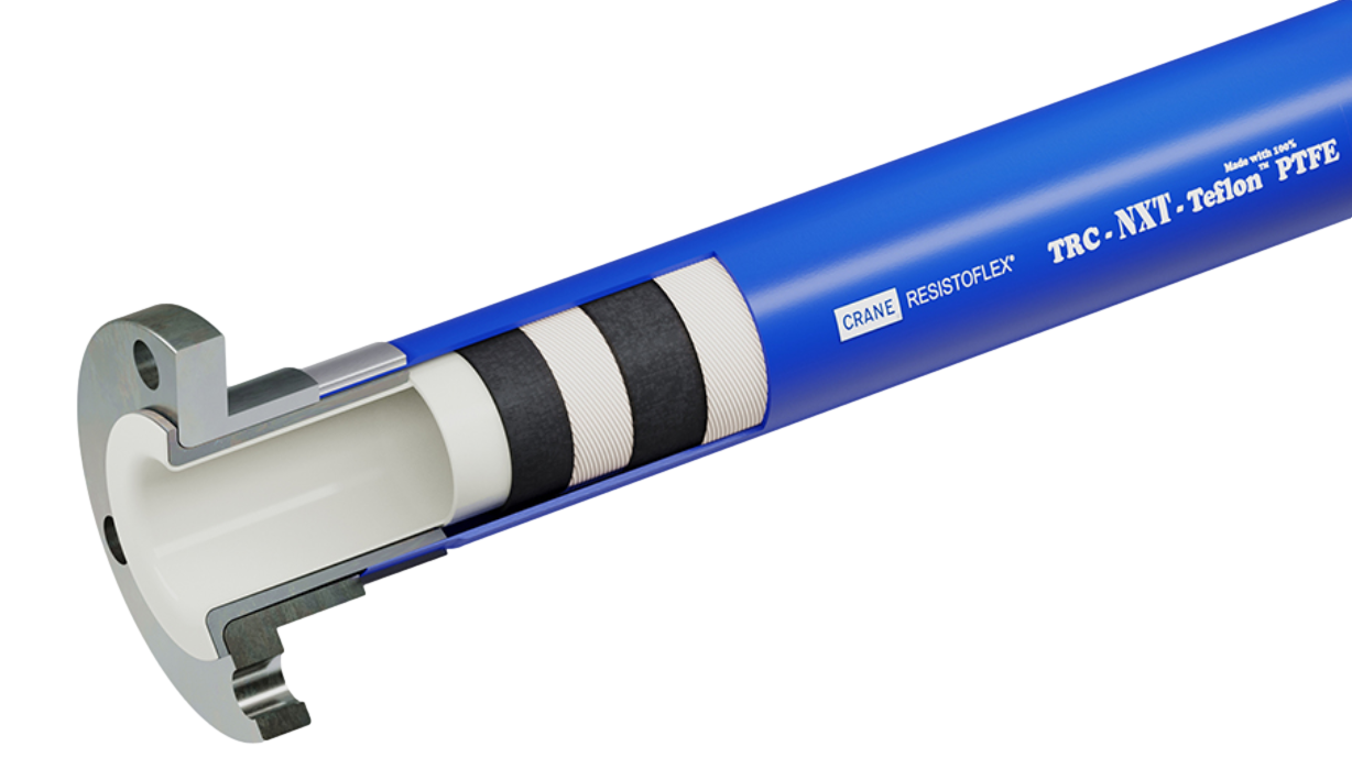 CRANE RESISTOFLEX® TRC-W Natural Liner, Crimp Fittings Teflon PTFE Hos ...